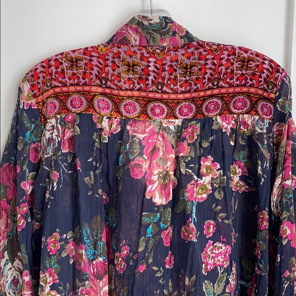 Aratta | Tops | Aratta Diana Floral Tie Neck Blouse | Poshmark